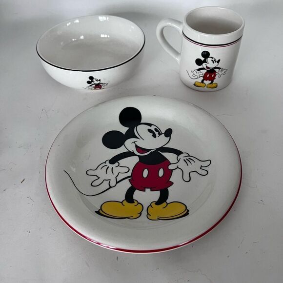 Mickey Mouse | Dining | Gabby Mickey Co Vintage 3 Piece Kidsset | Poshmark